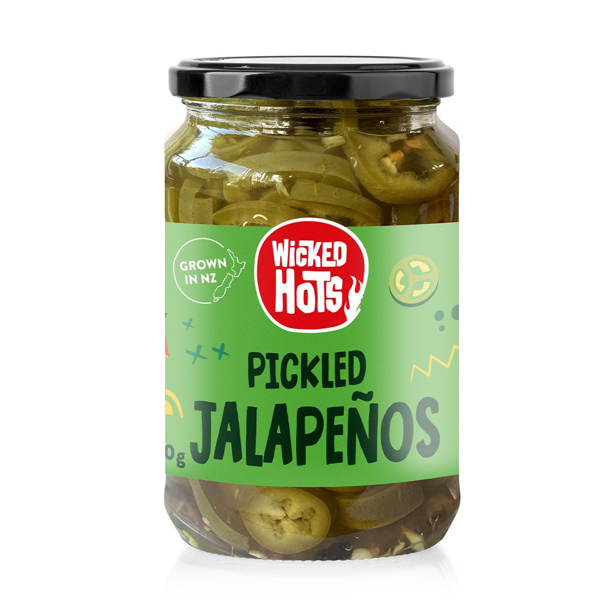Wicked Hots Pickled Jalapeños MILD - 360g